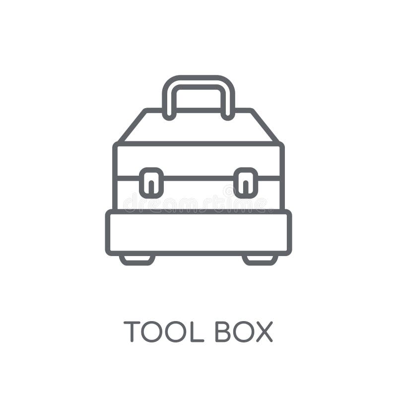 Tool Box Linear Icon. Modern Outline Tool Box Logo Concept on Wh Stock ...