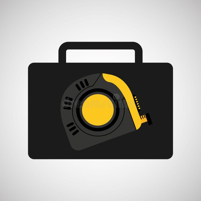 Tool Box Measure Tape Construction Icon Design Stock Illustration ...