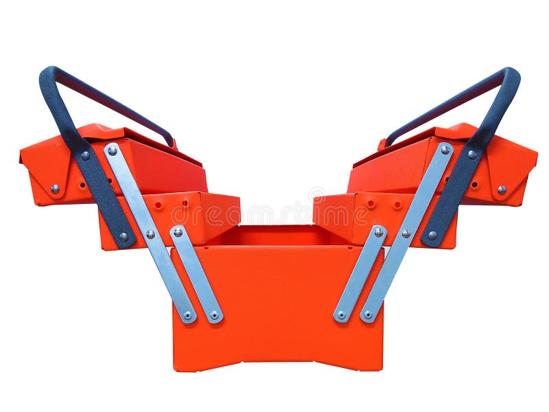 Empty Red Toolbox stock photo. Image of toolbox, hinges - 19206318