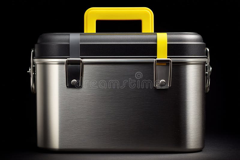Tool Box with a Sleek Design and Vibrant Handle Suitable for Storage ...
