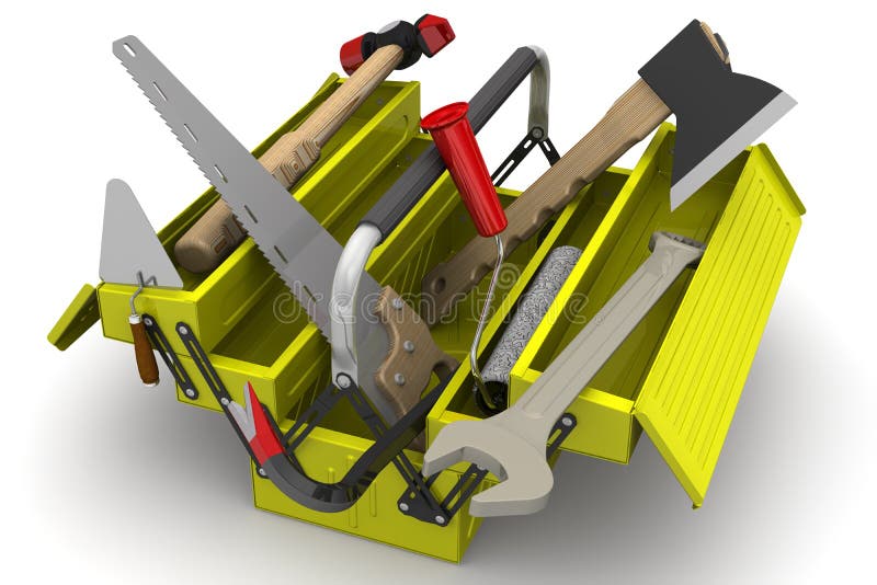 Open tool box stock illustration. Illustration of toolbox - 62908415