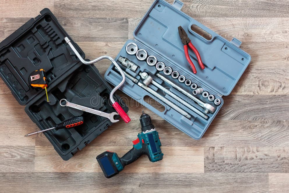 Tool Box. Toolset with Interior Compartments To Keep Wrenches, Ring ...