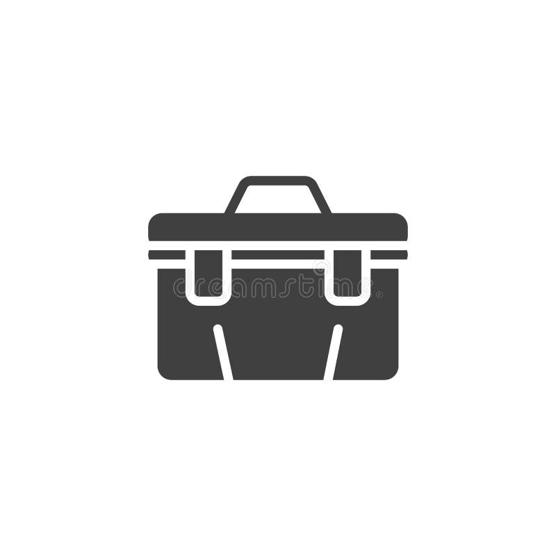 Tool box vector icon stock vector. Illustration of instrument - 259948725