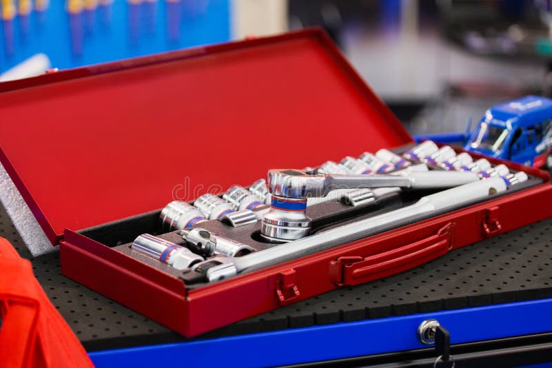Tool Box with Wrenches and Tools Stock Photo - Image of store, industry ...