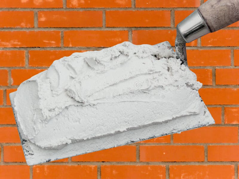 The Tool of the Builder of the Mason a Shovel Stock Photo - Image of ...