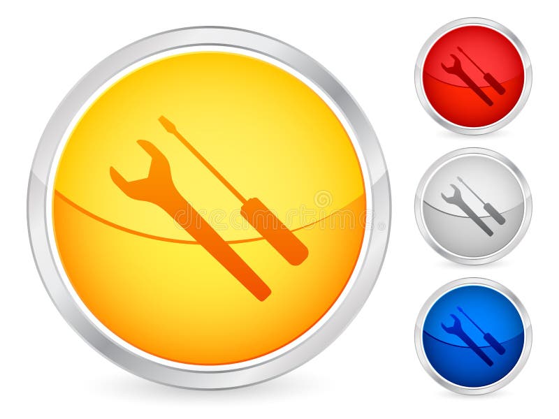 Tool yellow square icon stock vector. Illustration of design - 6183183