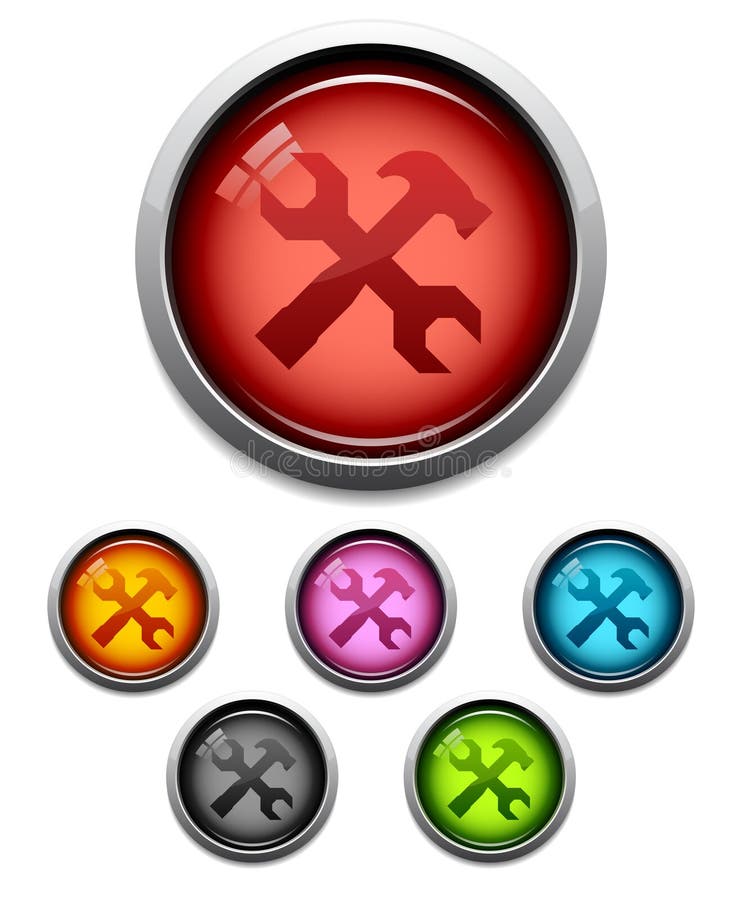 Tool button icon stock vector. Illustration of globe, abstract - 6087973