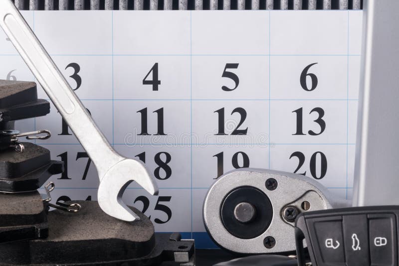 Tool for Car Repair and Maintenance before Calendar, for Appointment ...