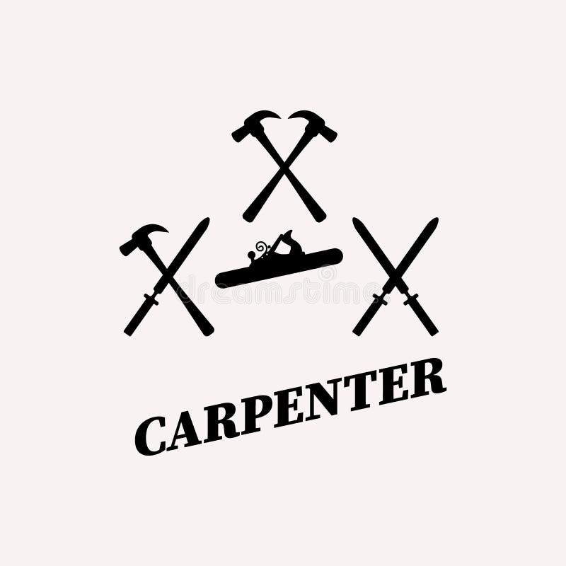 Tool Carpenter Vintage Icon Minimalist Vector Logo Illustration Design Stock Vector ...