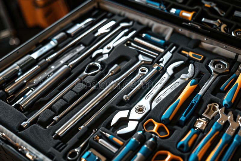 A Tool Case Filled with Many Different Tools Stock Image - Image of ...