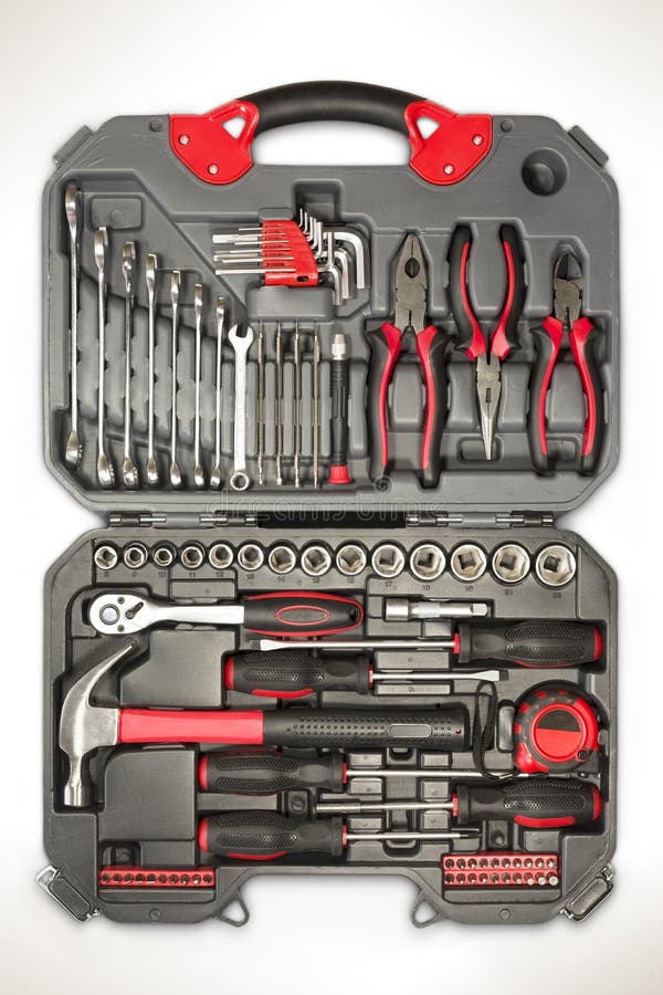 Tool Case with Variety of Tools Stock Photo - Image of bolt, keys ...