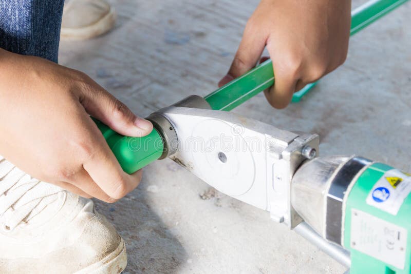 Tool Connect Pipe Hot Water Stock Photo - Image of safety, control ...