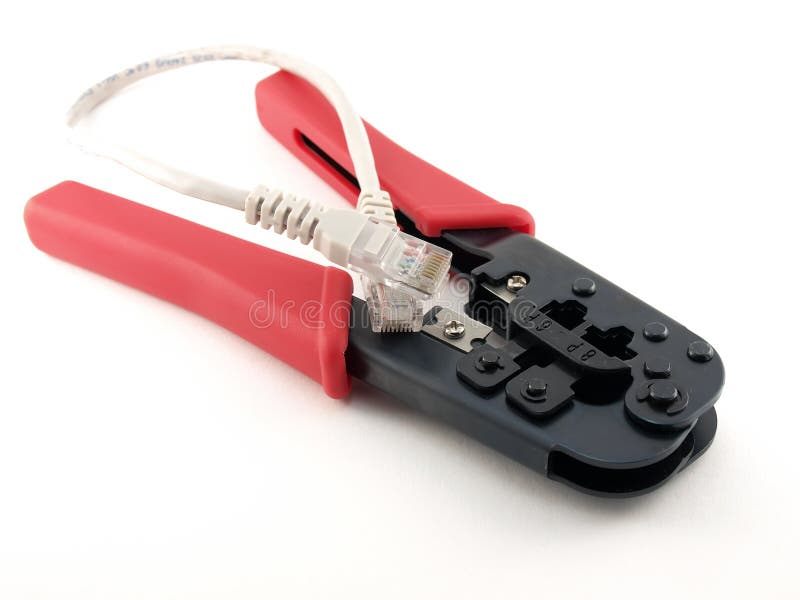 Tool for Crimping UTP Cable Stock Image - Image of rj45, object: 12792453