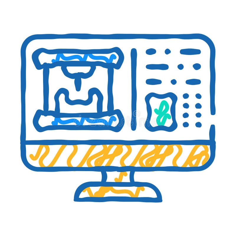 Tool Design Mechanical Engineer Icon Doodle Illustration Stock Vector ...