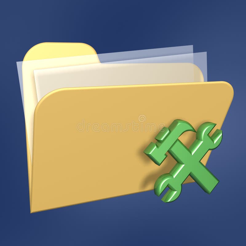Tool files folder stock illustration. Illustration of symbol - 3396968
