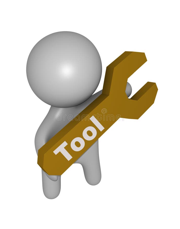 Tool guy 3d stock illustration. Illustration of heavy - 13561037