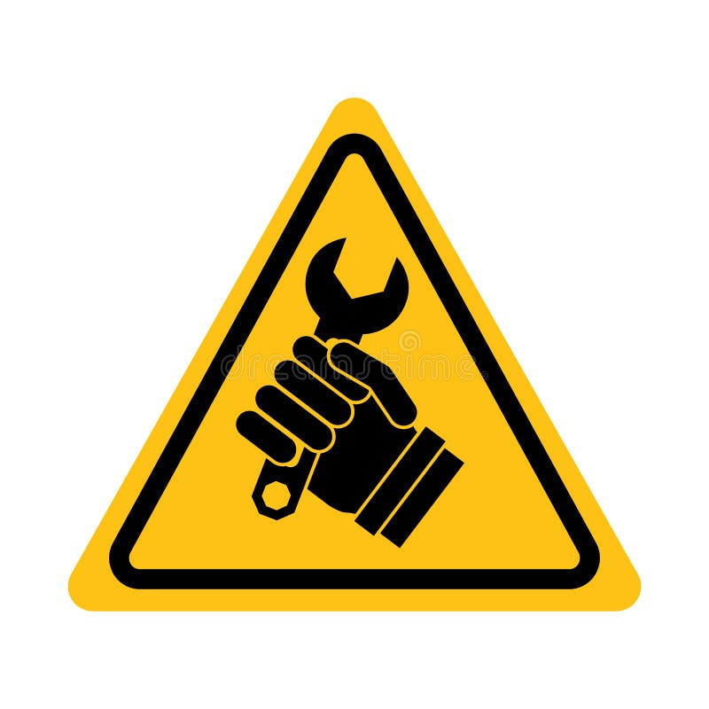 Tool in Hand Technical Service Emblem Stock Illustration - Illustration ...