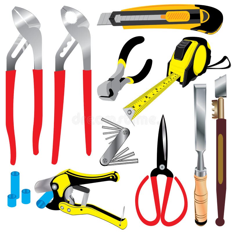 Tool. Hand Tool. Vector Hand Tool Isolated on White Background Stock ...