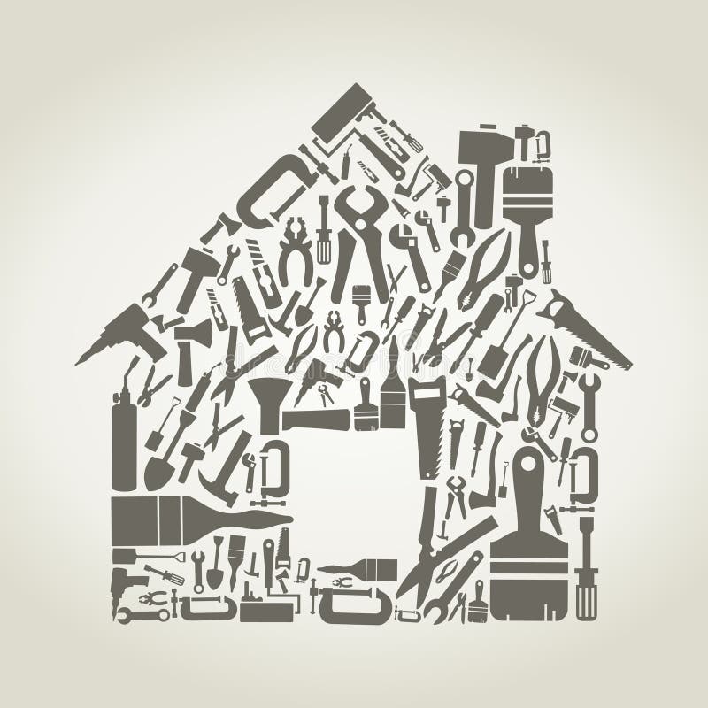 Tool the house stock vector. Illustration of structure - 28201291