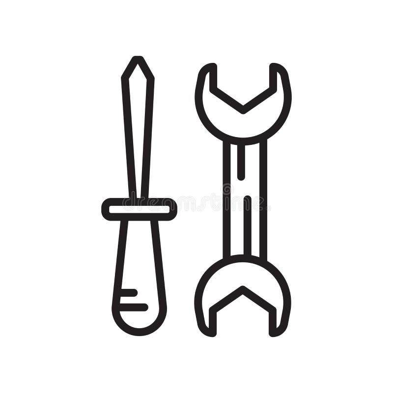 Tool Icon Vector Sign And Symbol Isolated On White Background, T Stock ...