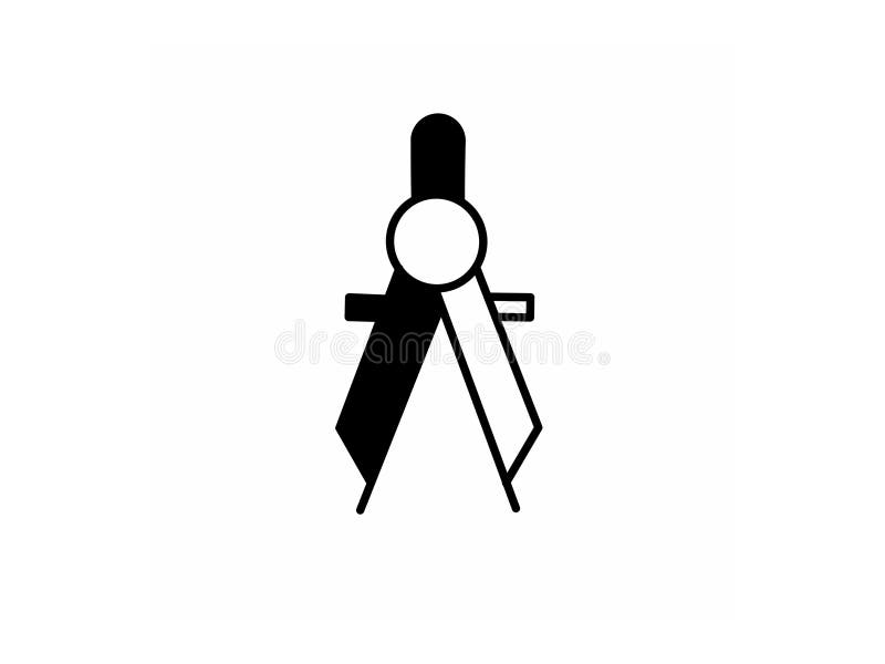 Tool Icon for Making Circles with a Black and White Theme Stock ...