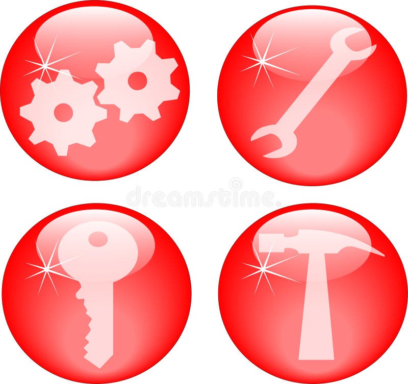 Tool icons stock vector. Illustration of labour, buttons - 12863485