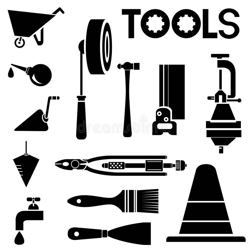 Tool icons set stock vector. Illustration of plumb, collection - 36445507