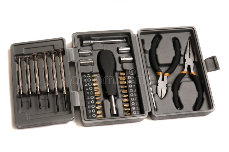 Tool kit stock image. Image of repairman, blue, flashlight - 18422961