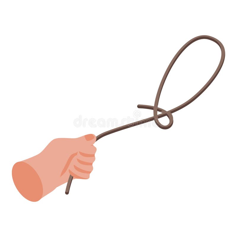 Long Lasso Icon, Isometric Style Stock Vector - Illustration of border ...