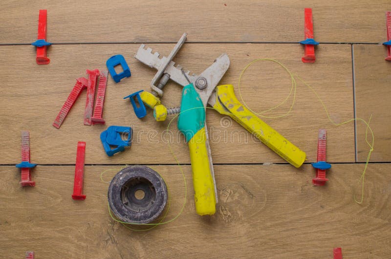 Tool for Laying Ceramic Tiles Under a Tree. Tile Leveling System. SVP ...