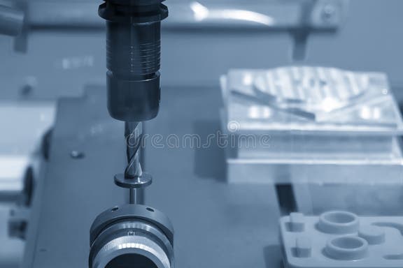 The Tool Length Measurement for CNC Milling Cutter in the Light Blue ...