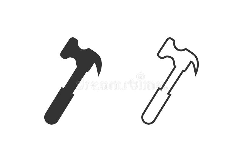 Tool Line Icon Symbol Vector on White Background Stock Vector ...