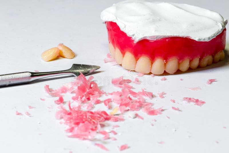Tool for Making Wax Dentures Model Stock Image - Image of hands, desk ...