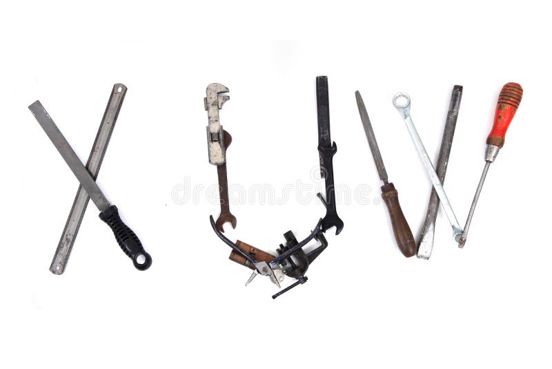 Tool Mechanical As Alphabet Isolated Stock Photo - Image of character ...