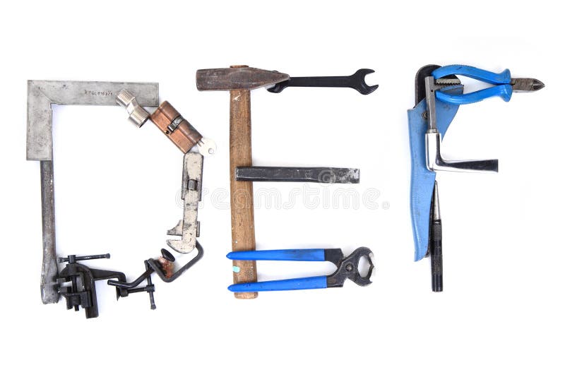 Tool Mechanical As Alphabet Isolated Stock Illustration - Illustration ...