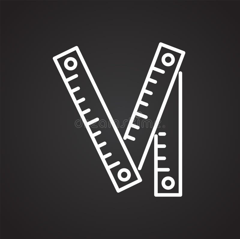 Tool Meter Icon on Black Background for Graphic and Web Design, Modern ...