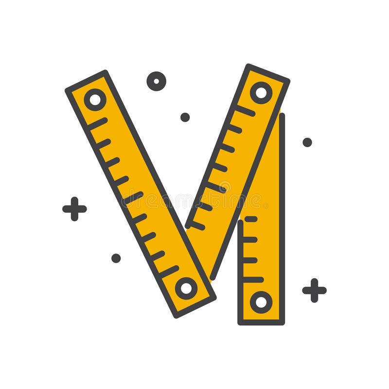 Tool Meter Line Icon on White Background for Graphic and Web Design ...