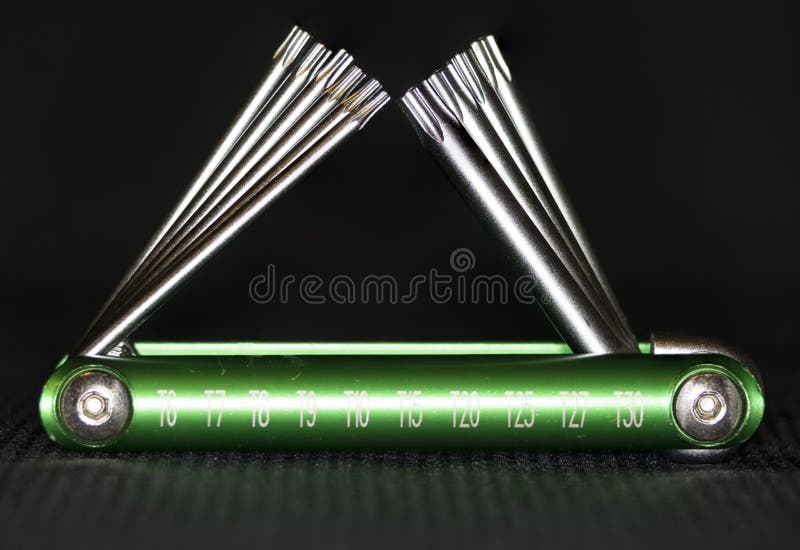 Tool with Multiple Torx Star Driver Bits Stock Image - Image of driver ...