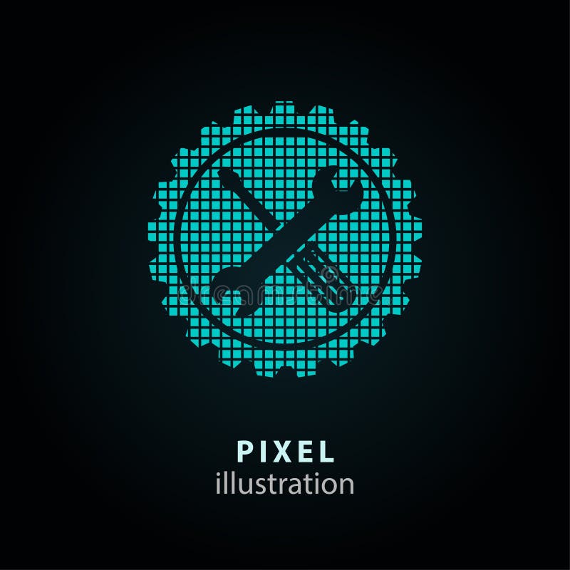 Tool - pixel illustration. stock vector. Illustration of improvement ...