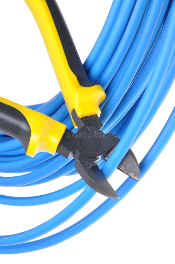Blue Cable Bundles in Computer Global Network Stock Photo - Image of ...