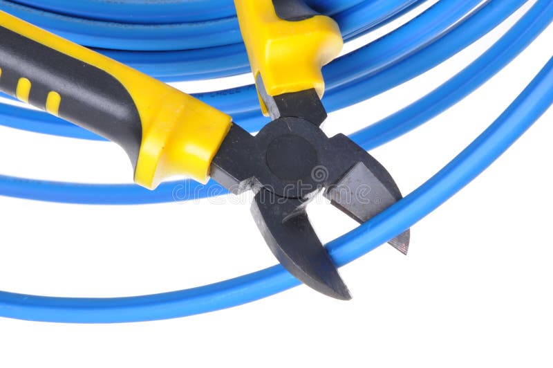 Blue Cable Bundles in Computer Global Network Stock Photo - Image of ...