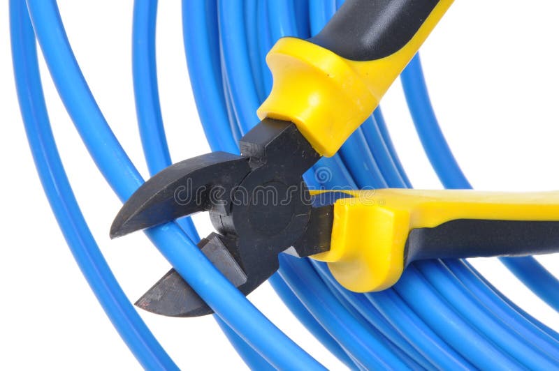 Blue Cable Bundles in Computer Global Network Stock Photo - Image of ...