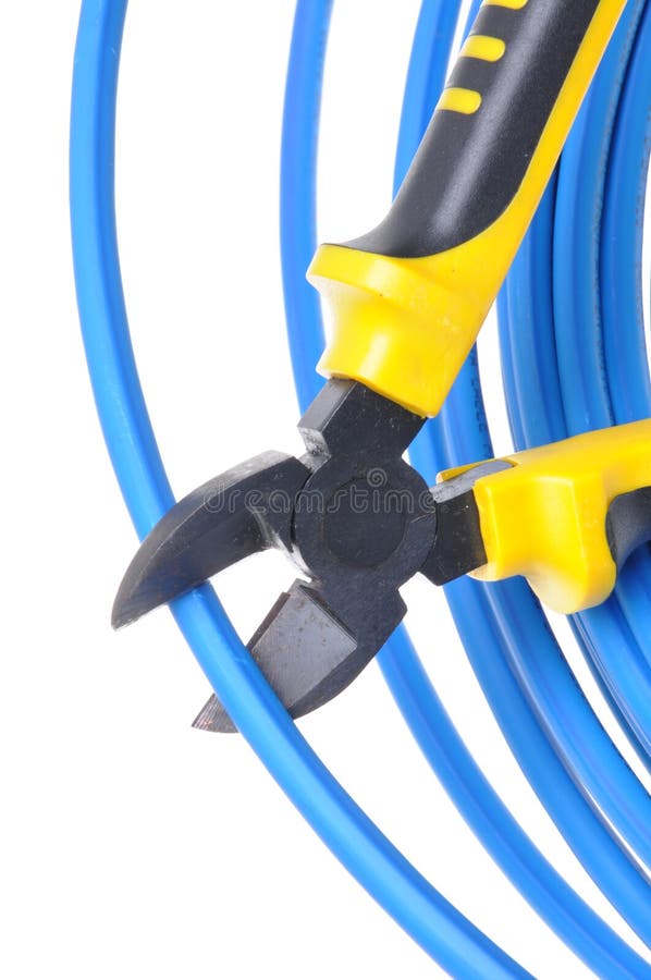 Blue Cable Bundles in Computer Global Network Stock Photo - Image of ...