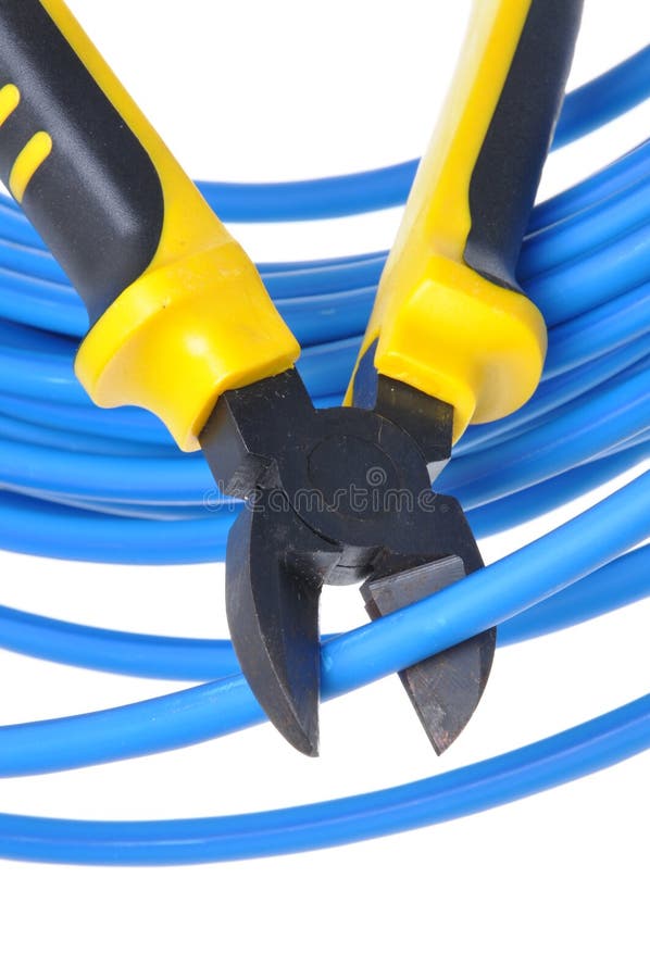 Blue Cable Bundles in Computer Global Network Stock Photo - Image of ...