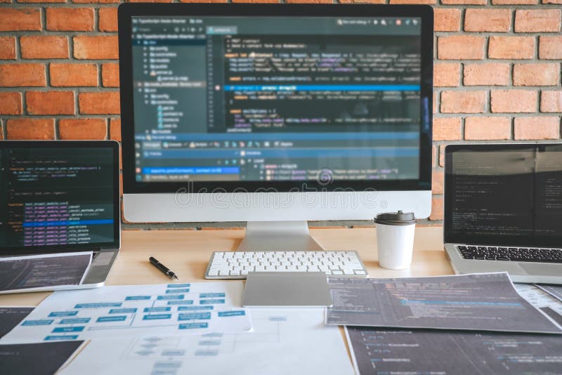Tool Of Professional Developer Programmer Working A Software Website Design And Coding