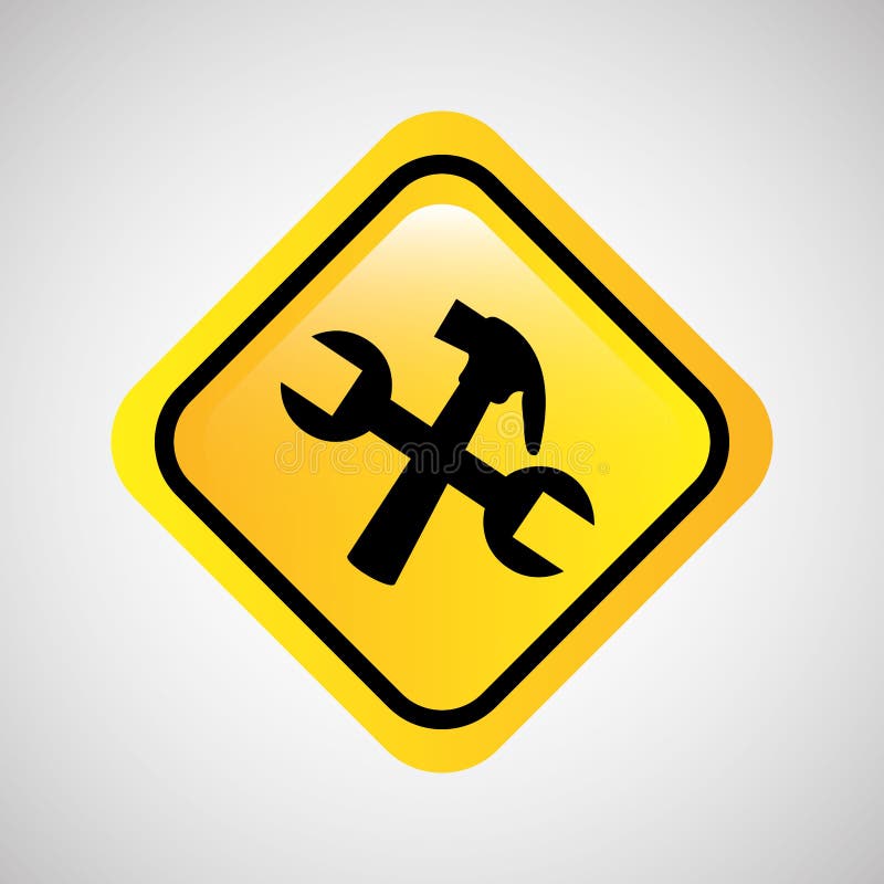 Tool Repair Support Sign Icon Graphic Stock Illustration - Illustration ...