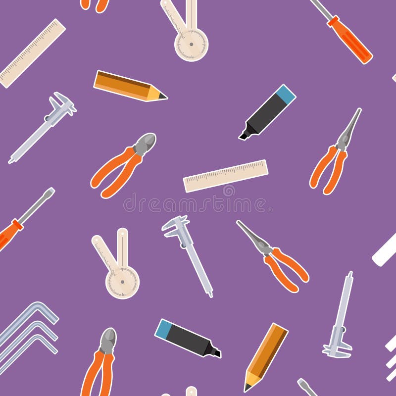 Tool seamless4 stock vector. Illustration of measure - 59561452