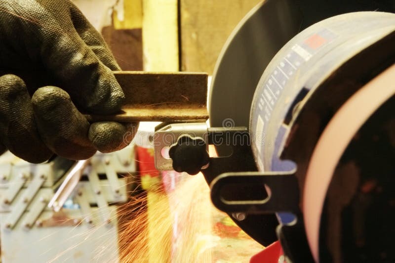 Tool sharpening stock image. Image of sharpen, sandpaper - 14130803