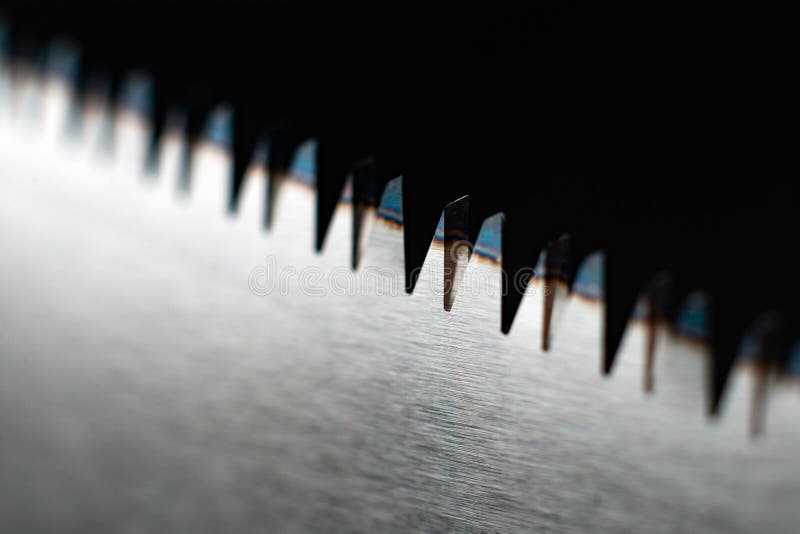 Tool Sharpening Saw Blade Teeth Stock Photo - Image of sharp, closeup ...