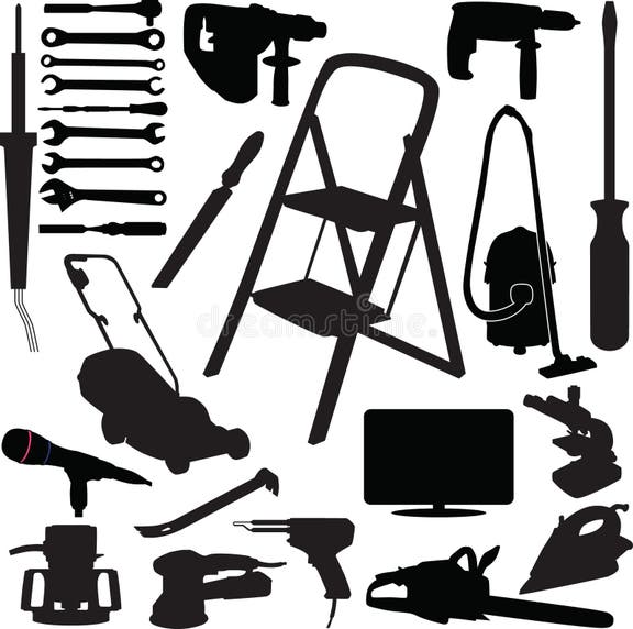 Hand Tool Silhouette Stock Illustrations – 38,836 Hand Tool Silhouette ...
